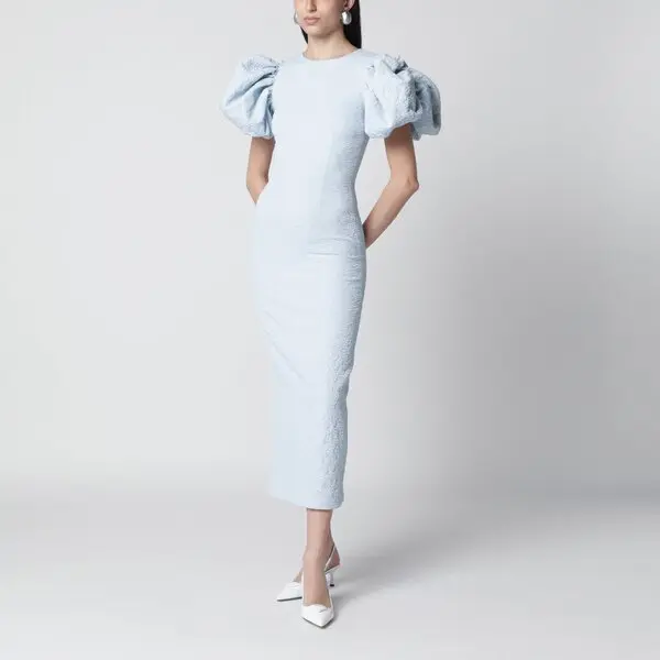 ROTATE BY BIRGER CHRISTENSEN Balloon Jacquard Midi Dress