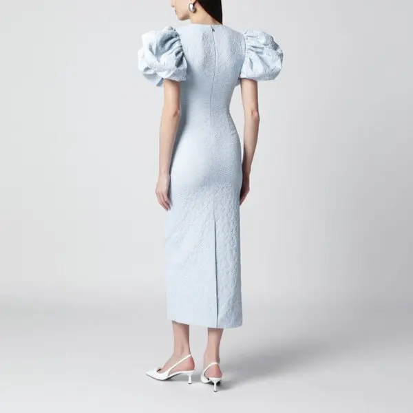 ROTATE BY BIRGER CHRISTENSEN Balloon Jacquard Midi Dress