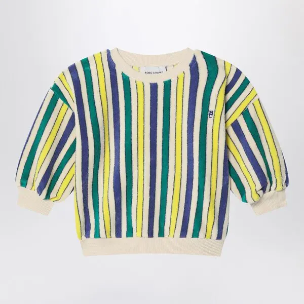 BOBO CHOSES Striped Organic Cotton Terry Sweatshirt - Multicolor