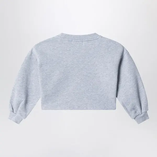 BOBO CHOSES Spring Letters Mélange Cropped Sweatshirt