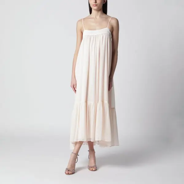 ROTATE BY BIRGER CHRISTENSEN Light Chiffon Flared Dress - Pink