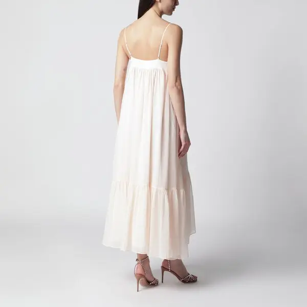 ROTATE BY BIRGER CHRISTENSEN Light Chiffon Flared Dress