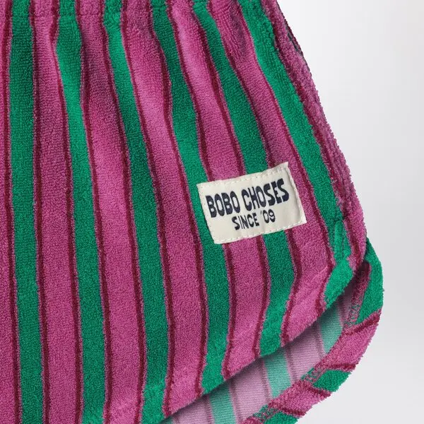BOBO CHOSES Striped Terry Shorts - Multicolor