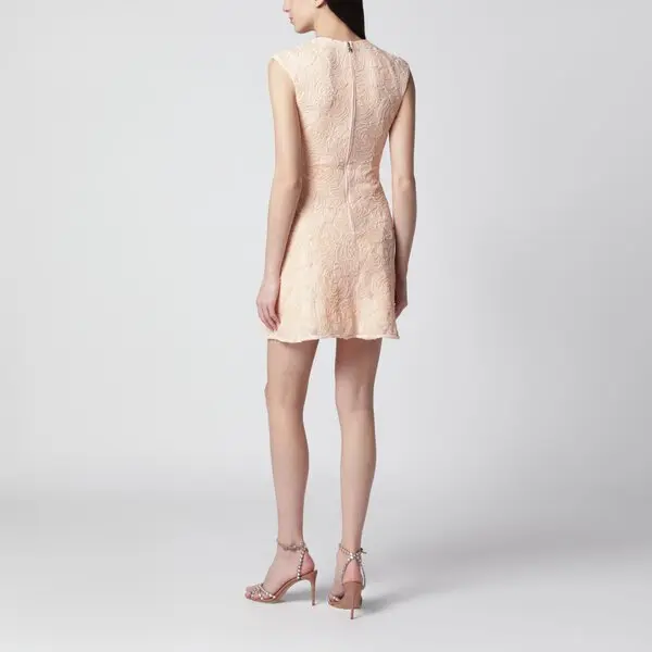 ROTATE BY BIRGER CHRISTENSEN Floral Appliqué Mini Dress - Pink
