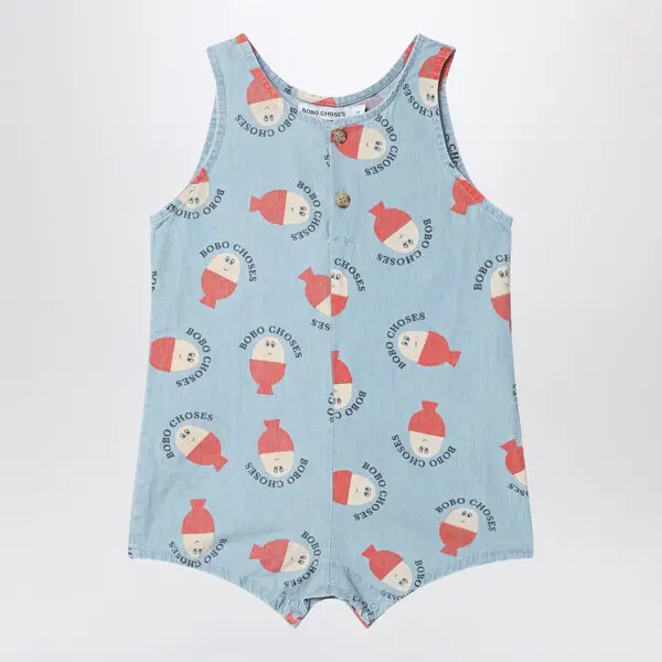 BOBO CHOSES Morning Egg Romper - Light Blue