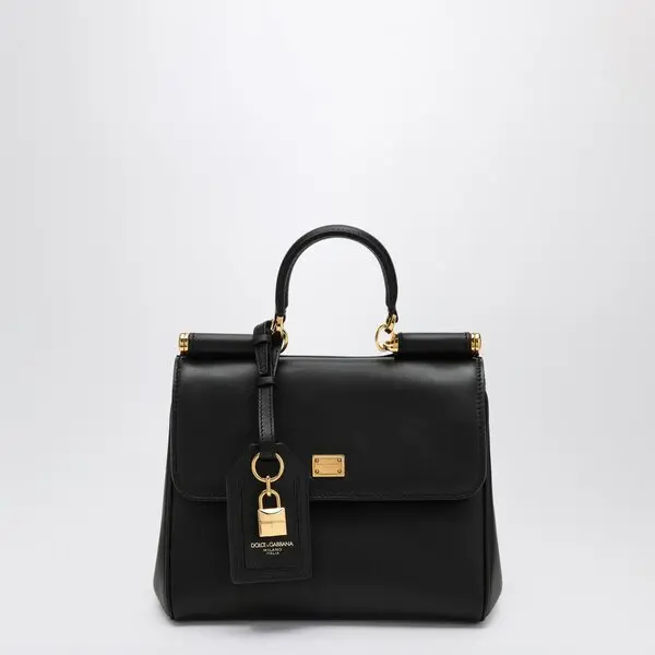 Dolce & Gabbana My Sicily Leather Shoulder Bag - Black
