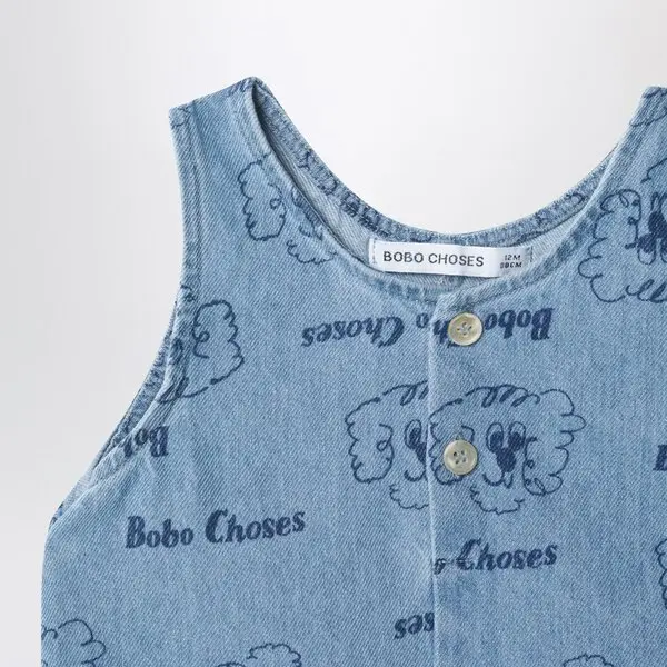 BOBO CHOSES Pickles The Dog Denim Romper