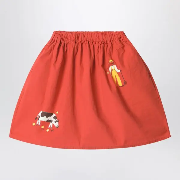 BOBO CHOSES Farm Adventure Skirt - Red