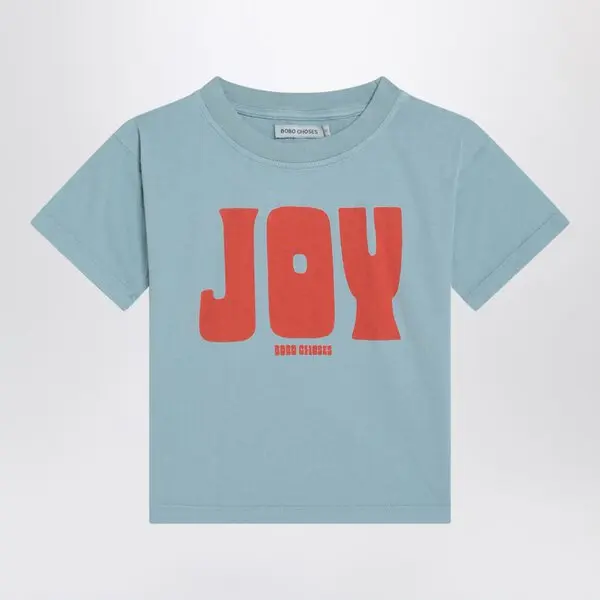 BOBO CHOSES Gray-blue Joy T-shirt - Grey