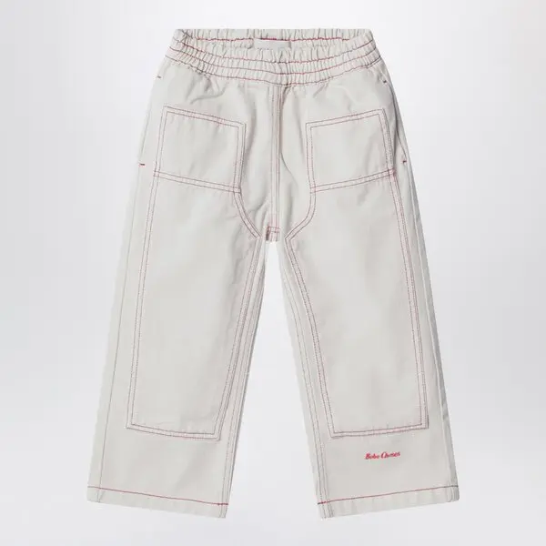 BOBO CHOSES Cotton Trousers - White