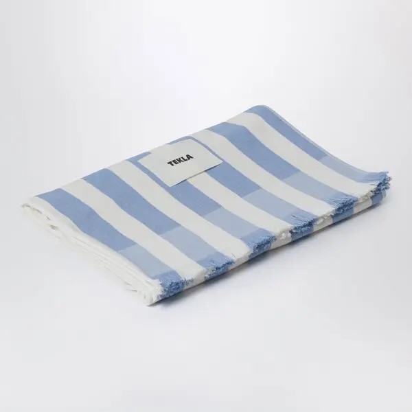 TEKLA Light Blue/white Striped Beach Towel