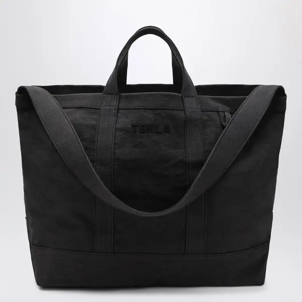 TEKLA Beach Bag In Cotton - Black