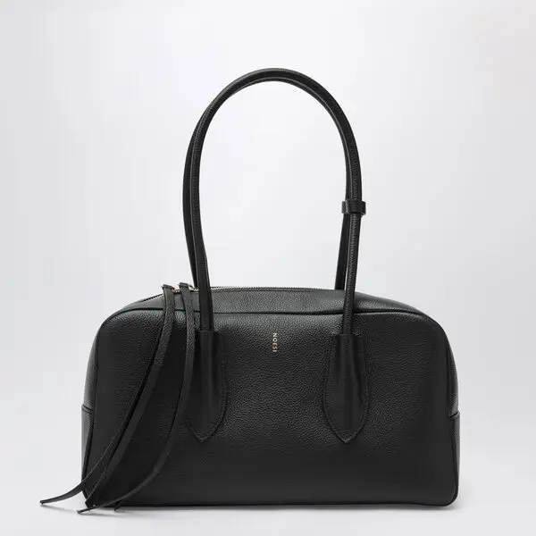 NOESI Betty Bag In Grained Leather - Black