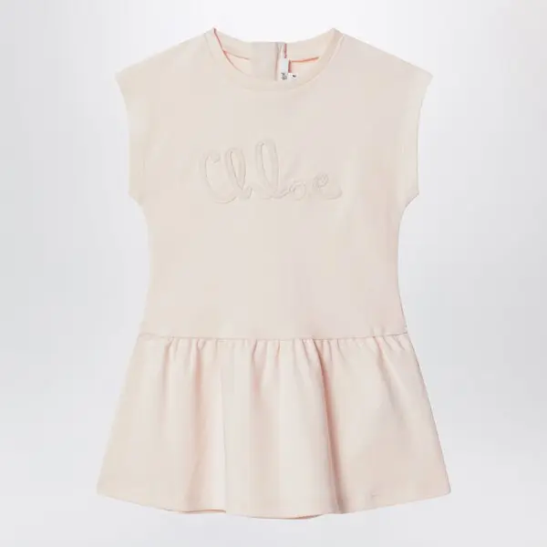 Chloé Dress With Logo Embroidery - Pink
