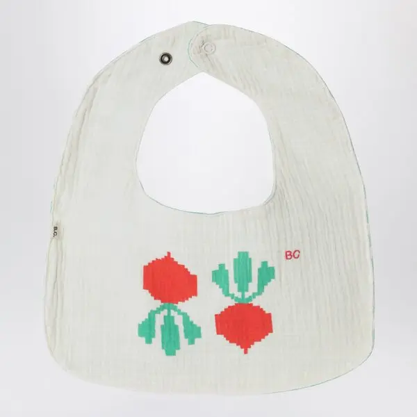 BOBO CHOSES Check-pattern Bib With Radishes - Yellow