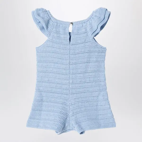 Chloé Openwork Romper With Logo Embroidery