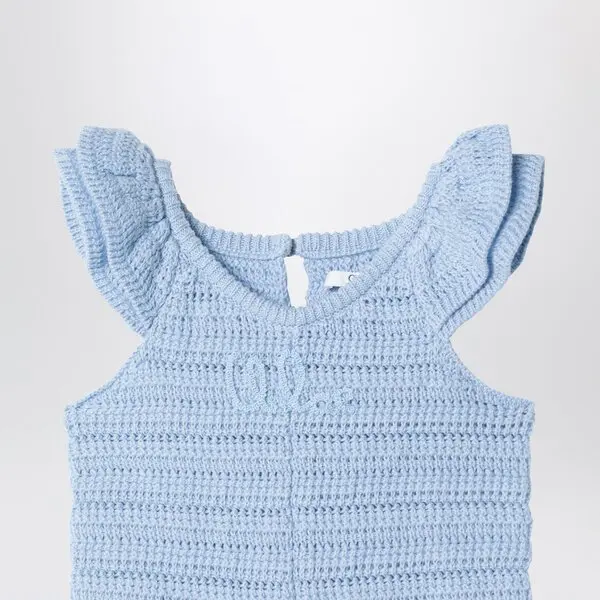 Chloé Openwork Romper With Logo Embroidery