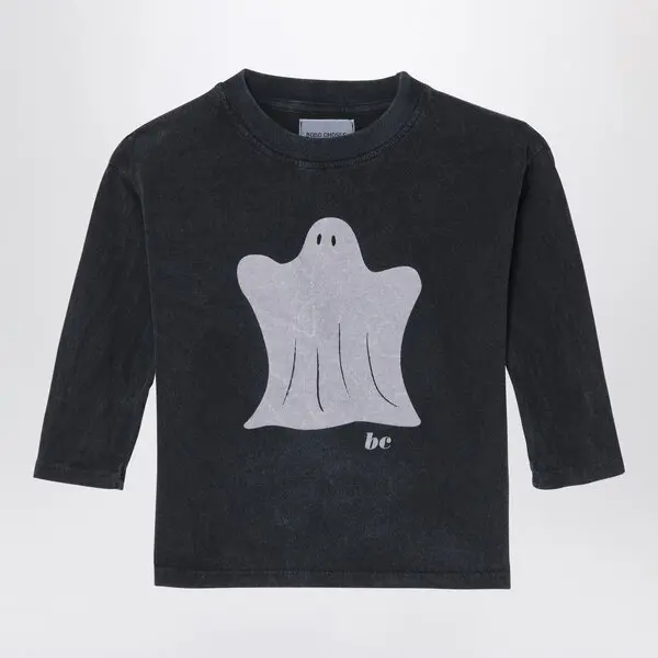 BOBO CHOSES Washed Jersey T-shirt - Black