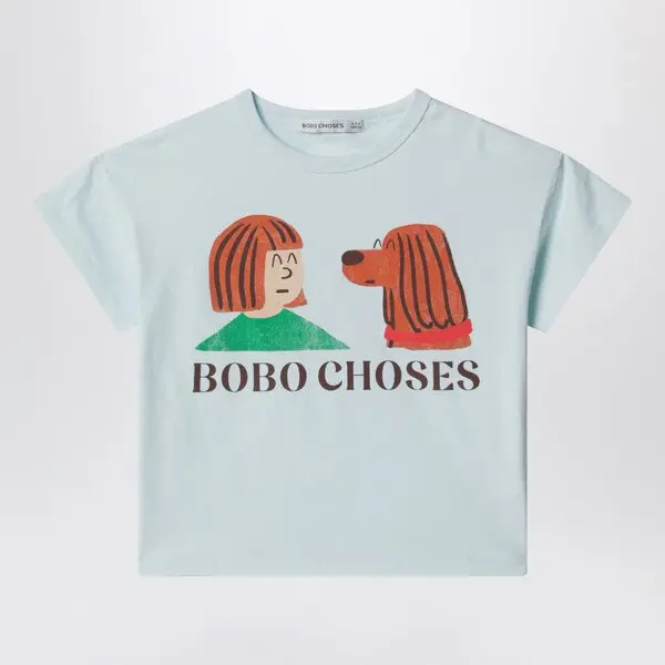 BOBO CHOSES Friends In A Pickle T-shirt - Light Blue