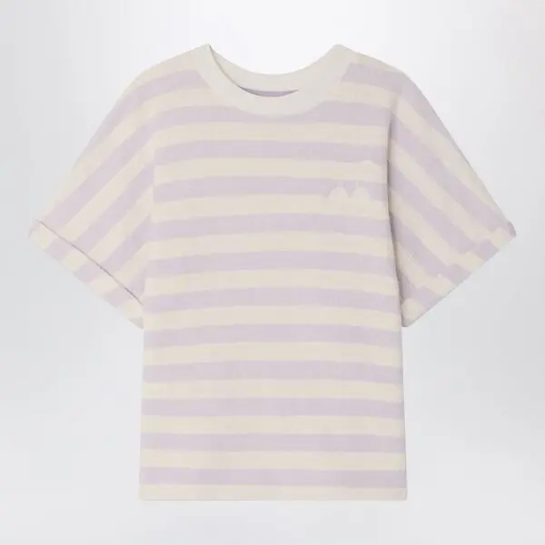 Bonpoint Farah Lilac/ivory Striped T-shirt - Purple