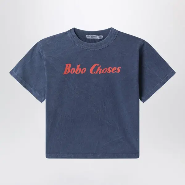 BOBO CHOSES Washed-effect T-shirt - Blue