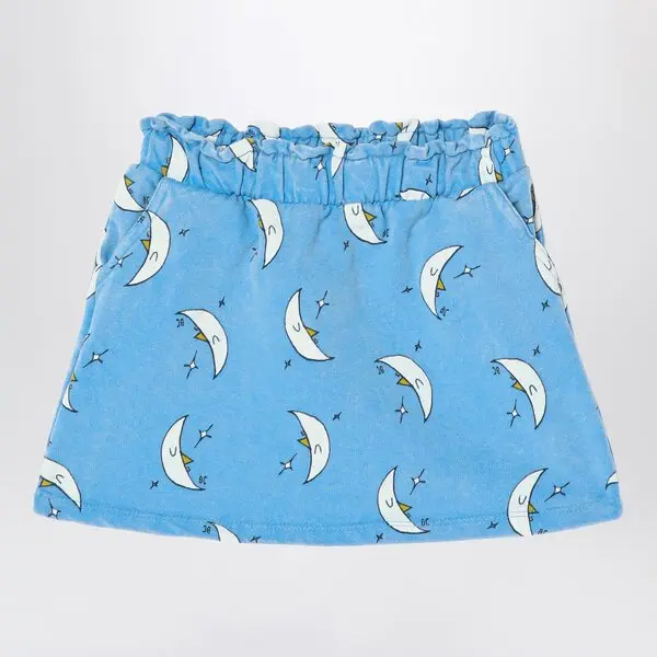BOBO CHOSES Printed Cotton Skirt - Light Blue