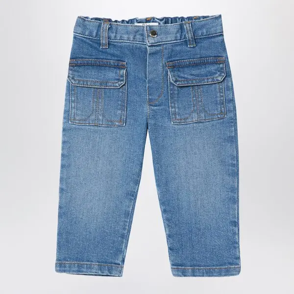 Chloé Washed-effect Denim Jeans - Blue