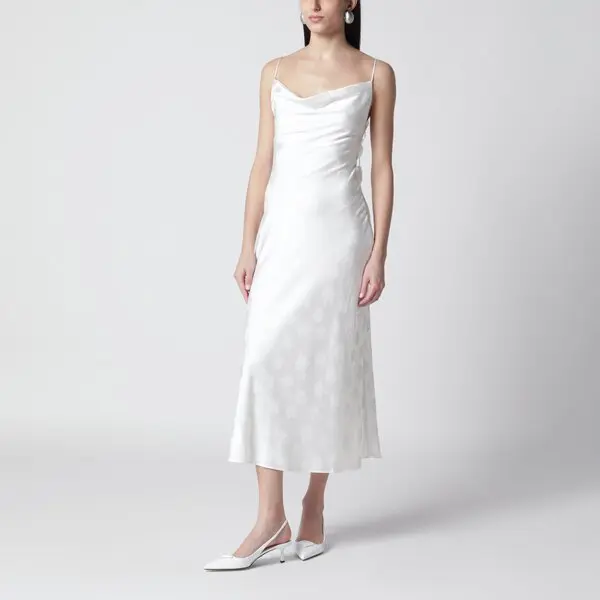 ROTATE BY BIRGER CHRISTENSEN Damask Midi Dress - White