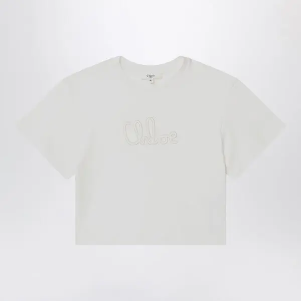 Chloé T-shirt With Embroidered Logo - White