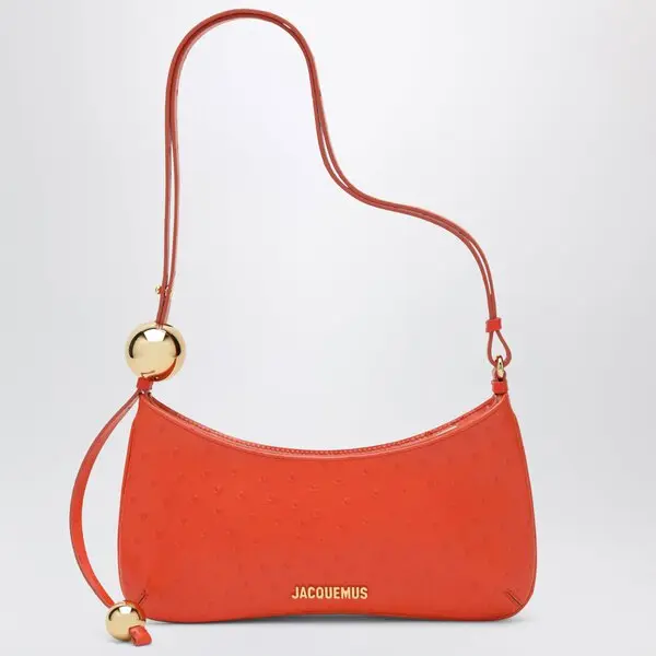 Jacquemus Le Bisou Perle Embossed Tote - Red