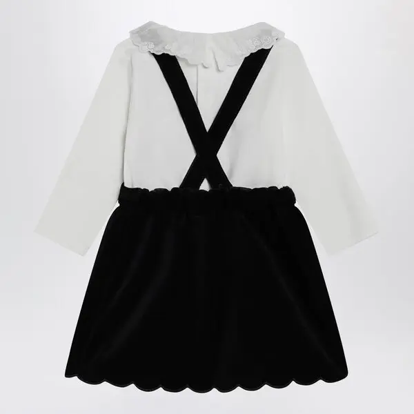 Chloé White And Velvet Dress