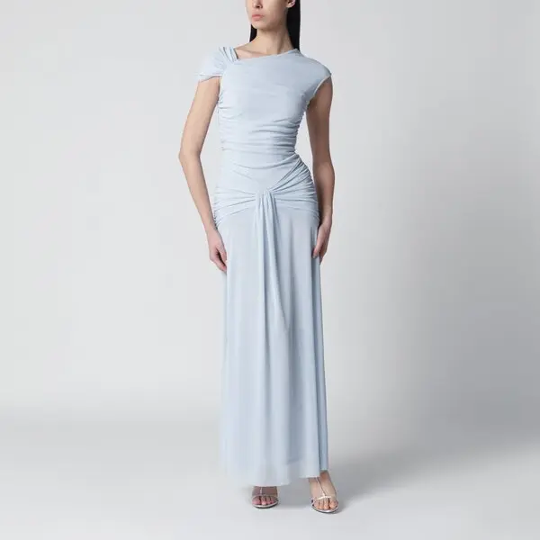 ROTATE BY BIRGER CHRISTENSEN Asymmetric One-shoulder Maxi Dress - Light Blue