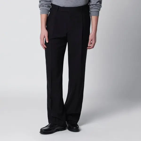 PT TORINO Virgin Wool Trousers - Black