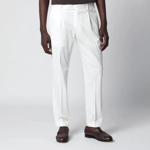 PT TORINO Cotton Trousers - White