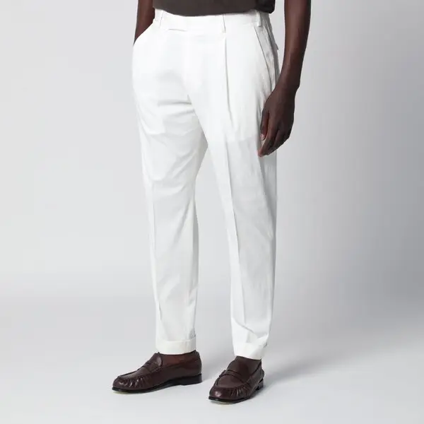 PT TORINO Cotton Trousers - White