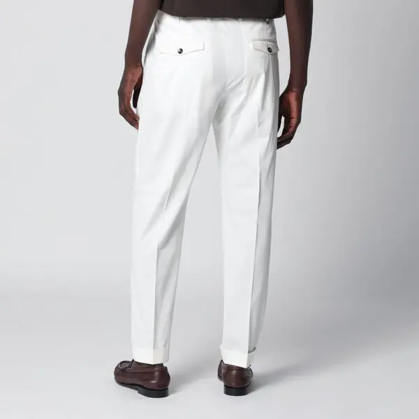 PT TORINO Cotton Trousers - White