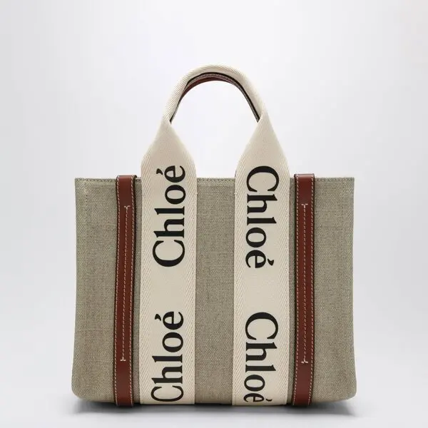 Chloé Woody Small Shopping Bag - White