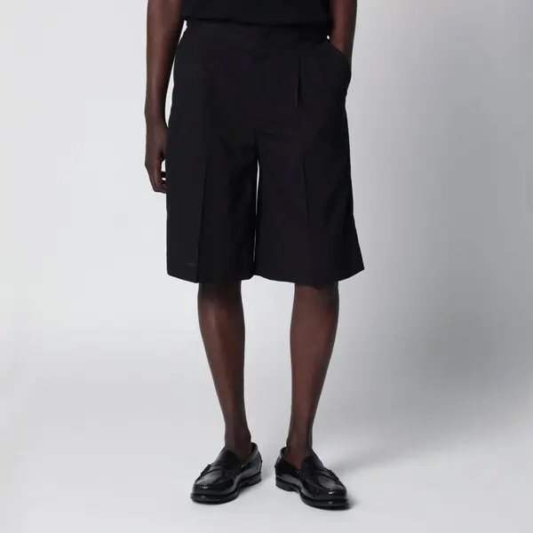 PT TORINO Cotton Bermuda Shorts - Black