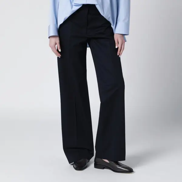 PT TORINO Francoise Cotton Blend Trousers - Blue