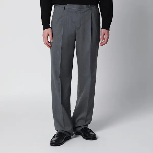 PT TORINO Virgin Wool Trousers - Grey