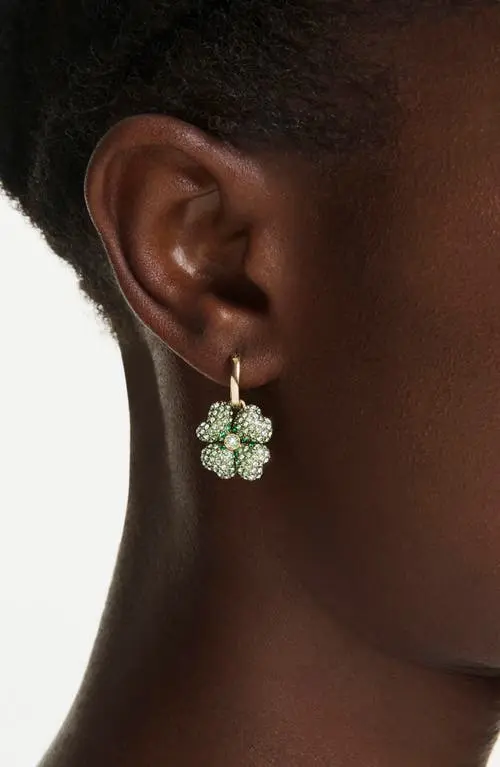 SWAROVSKI Idyllia Hoop Earrings With Charms Set Of 3 - Gold/multi