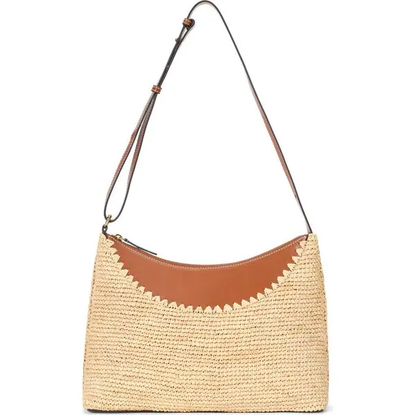 Staud Rowey Shoulder Bag - Natural/tan