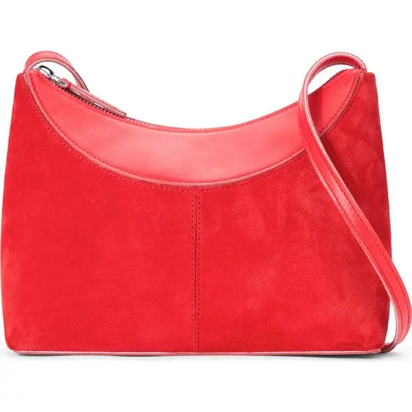 Staud Rowey Shoulder Bag - Red Rose
