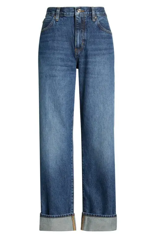 FRAME The Hang High-waist Cuffed Straight-leg Jeans - Acumen