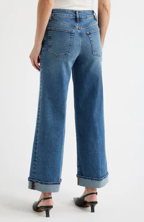 FRAME Le Slim Palazzo Cuffed High-waist Wide-leg Jeans - Canals
