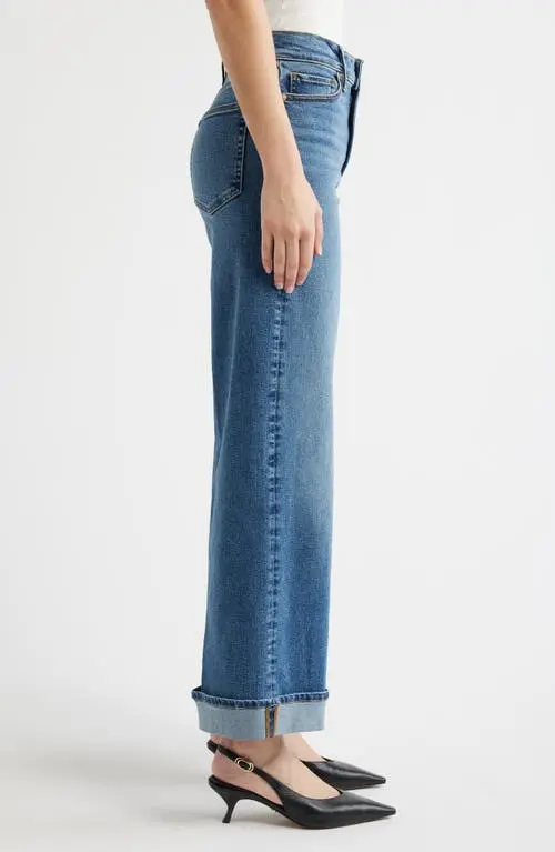 FRAME Le Slim Palazzo Cuffed High-waist Wide-leg Jeans - Canals