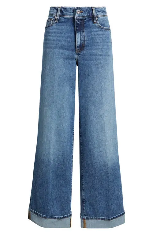 FRAME Le Slim Palazzo Cuffed High-waist Wide-leg Jeans - Canals