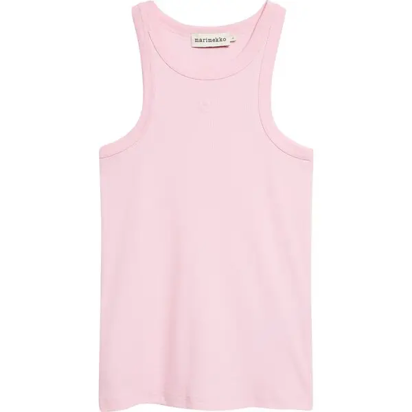 Marimekko Kupla Unikko Embroidered Tank Top - Light Pink