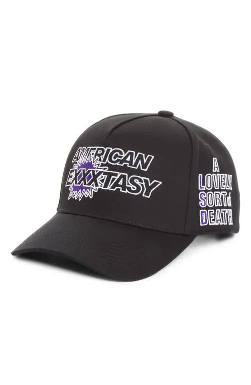 MIDNIGHT RODEO American Exxxtasy Snapback Baseball Cap - Jet Black
