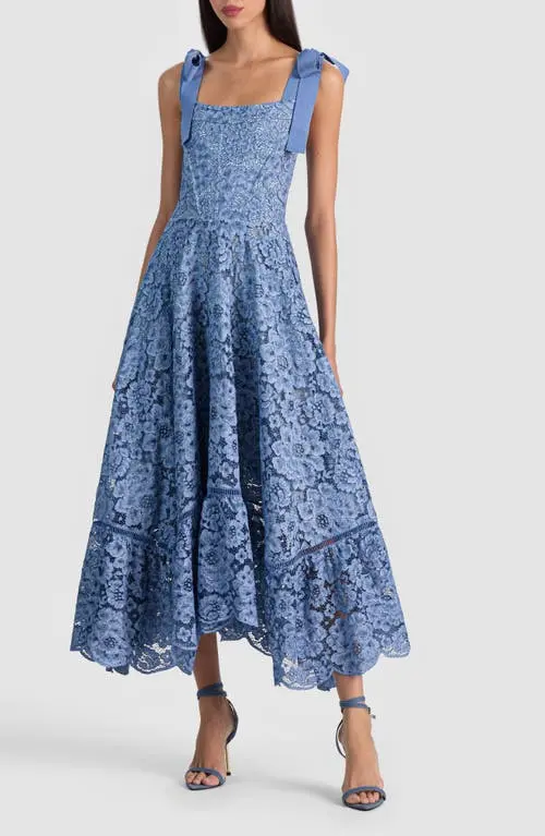 Alice + Olivia Rosalee Lace Sundress - Indigo